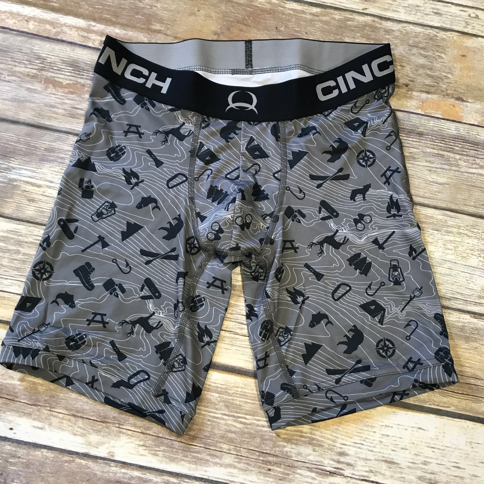 Men's Cinch Camp Print 9" Boxer Brief – Hilltop Western Clothing ...